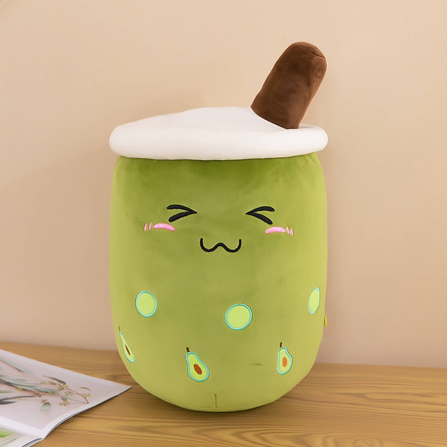 Cute Stuffed Boba Plush Bubble Tea Food Milk Cup Plushie Cartoon Pillow ...