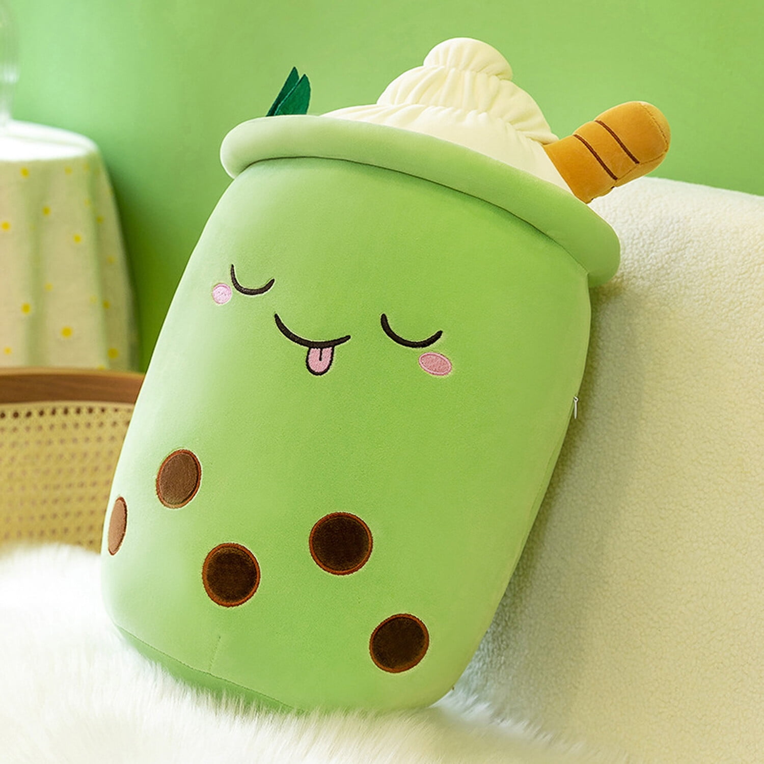 Cute Stuffed Boba Plush Bubble Tea Food Milk Cup Plushie Cartoon Pillow ...