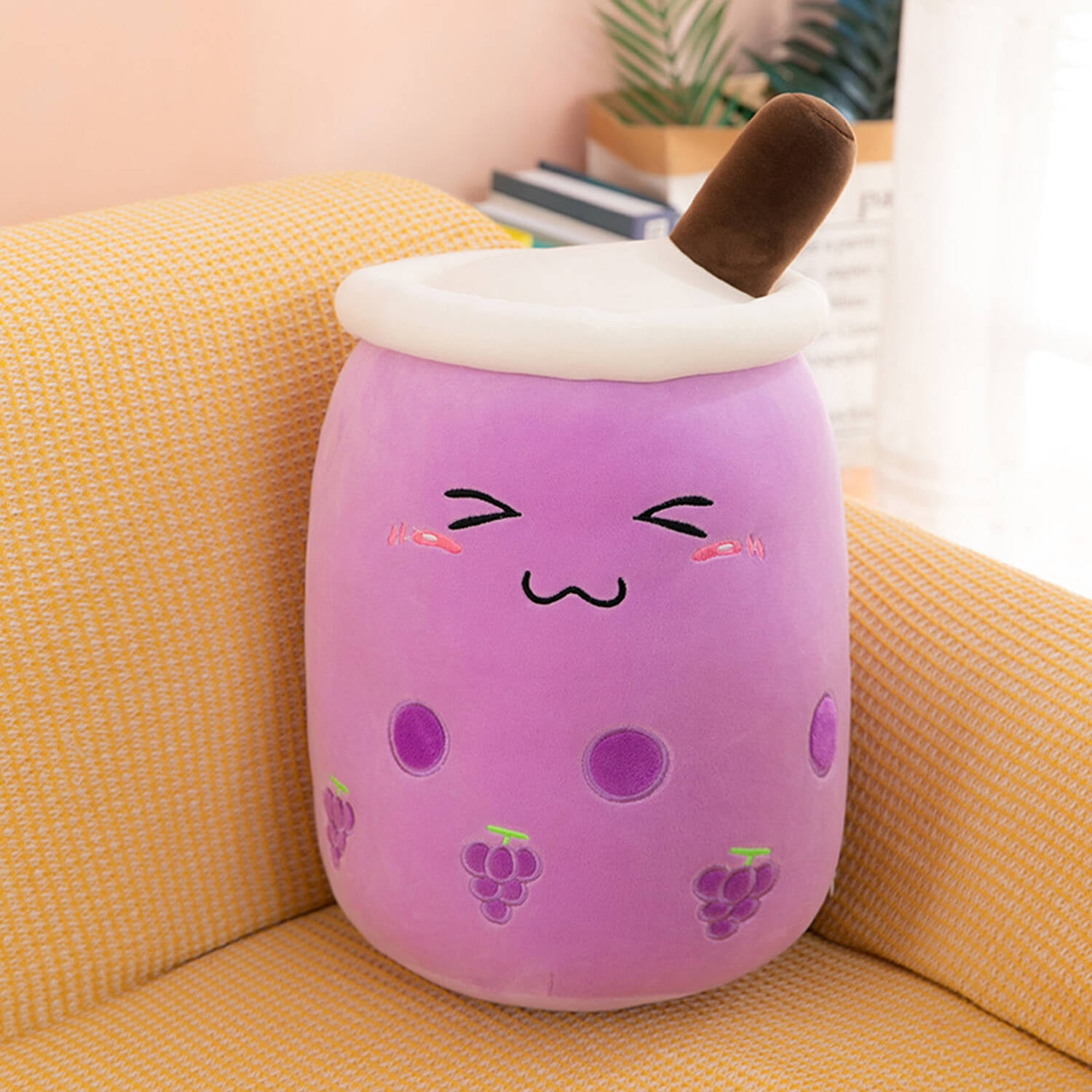 Cute Stuffed Boba Plush Bubble Tea Food Milk Cup Plushie Cartoon Pillow ...