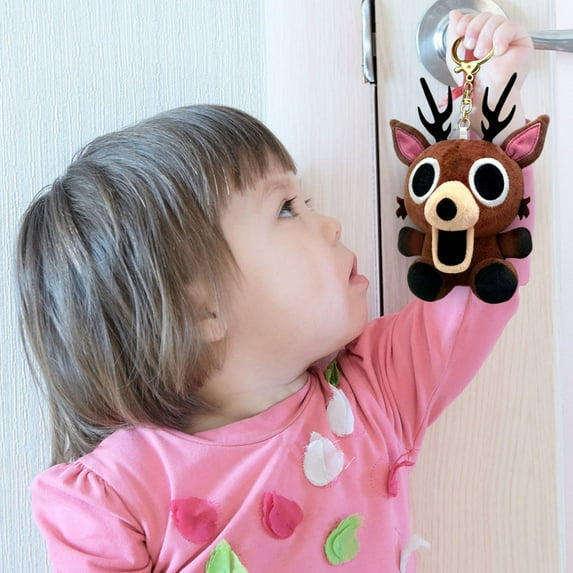 Cute Stuffed Deer Keychain Plush Toy – Stuffed Animals Key Ring Perfect ...