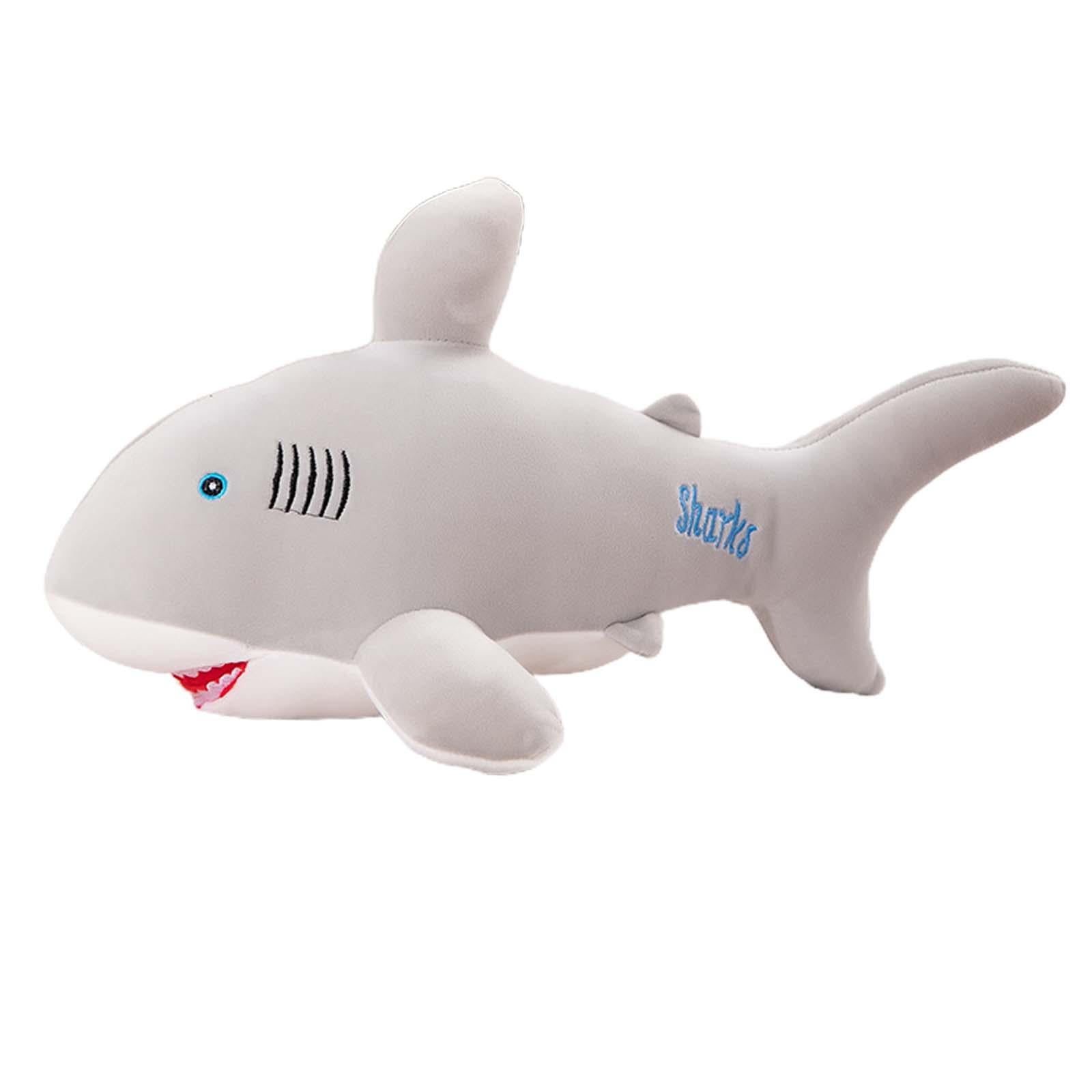 Cute Stuffed Plush Shark Sleeping Hugging Pillows Ornament Cartoon ...