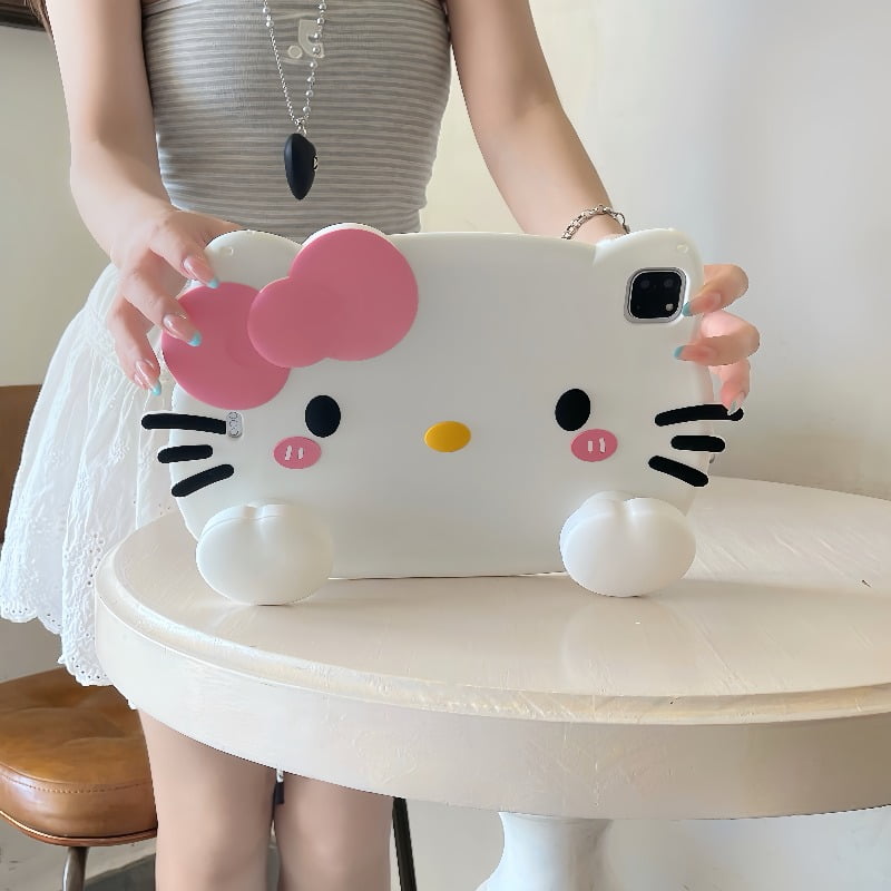 Cute Style Hello Kitty Case for iPad Stand Cover Xmas New Year Birthday ...