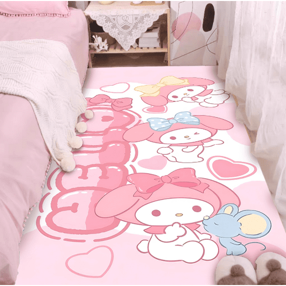 Cute Style Sanrio Hello Kitty Carpet Room Decor Bedside Room Rug Floor ...