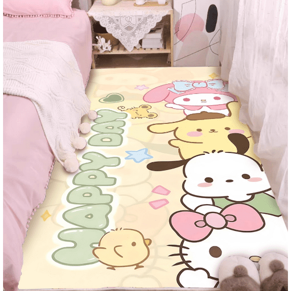 Cute Style Sanrio Hello Kitty Carpet Room Decor Bedside Room Rug Floor ...
