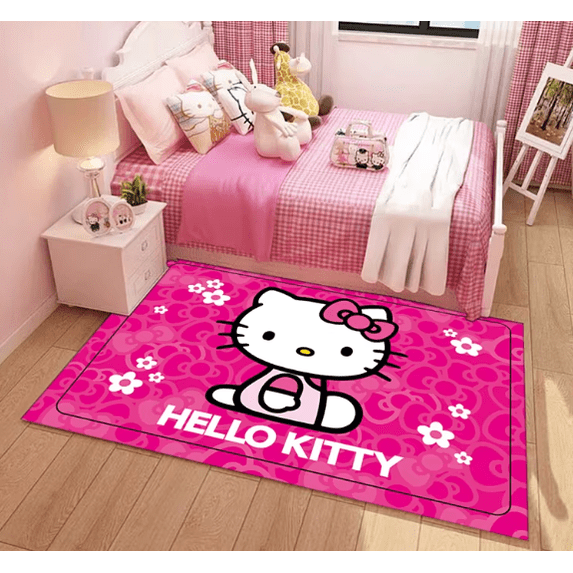 Cute Style Sanrio Hello Kitty Cartoon Living Room Bedroom Carpet ...