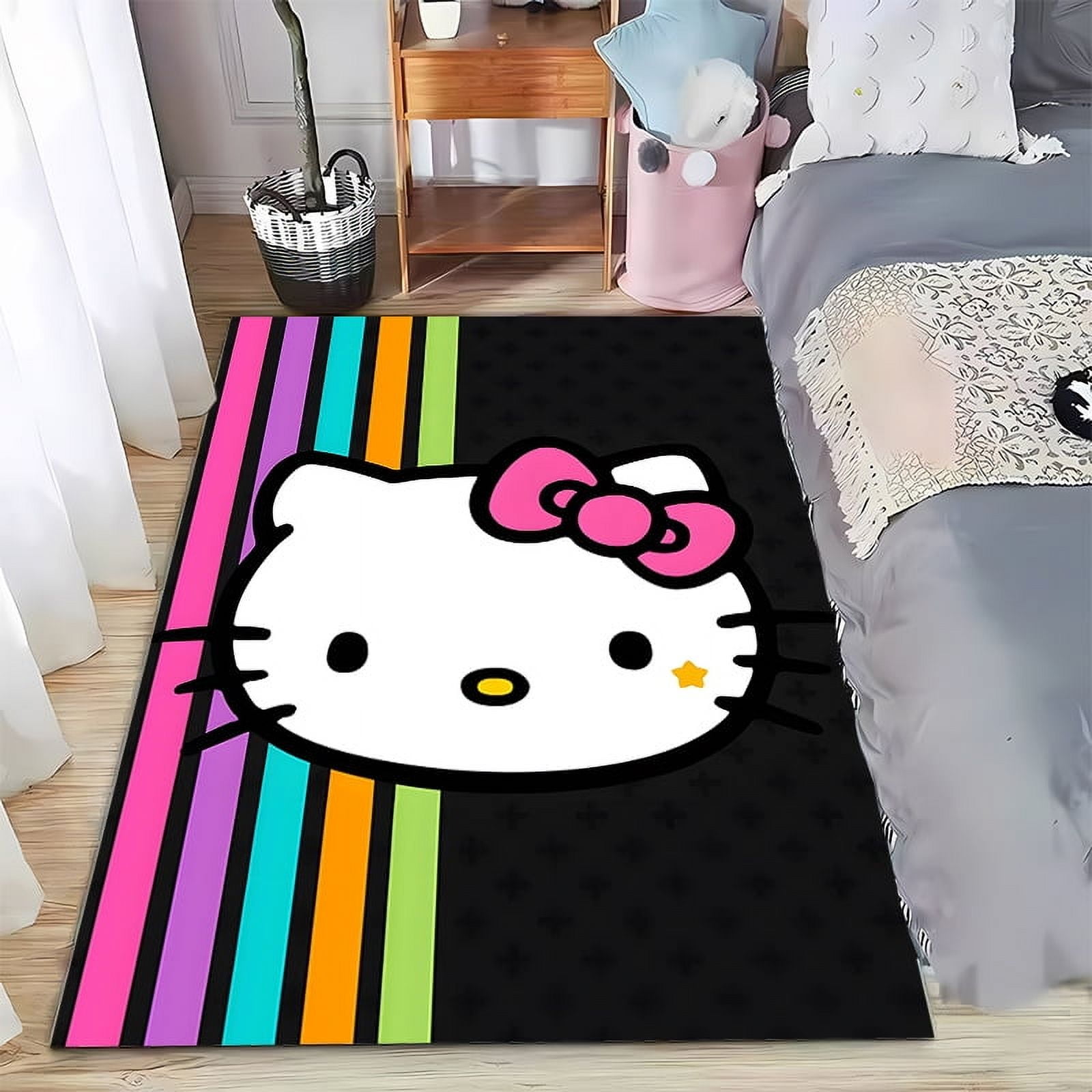 Cute Style Sanrio Hello Kitty Cartoon Living Room Bedroom Carpet ...