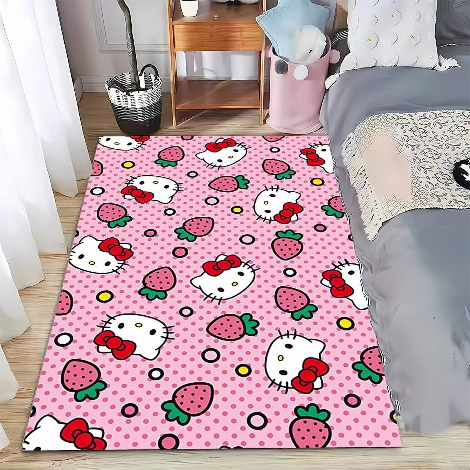 Cute Style Sanrio Hello Kitty Cartoon Living Room Bedroom Carpet ...