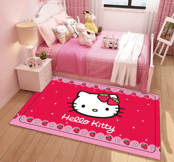 Cute Style Sanrio Hello Kitty Cartoon Living Room Bedroom Carpet ...