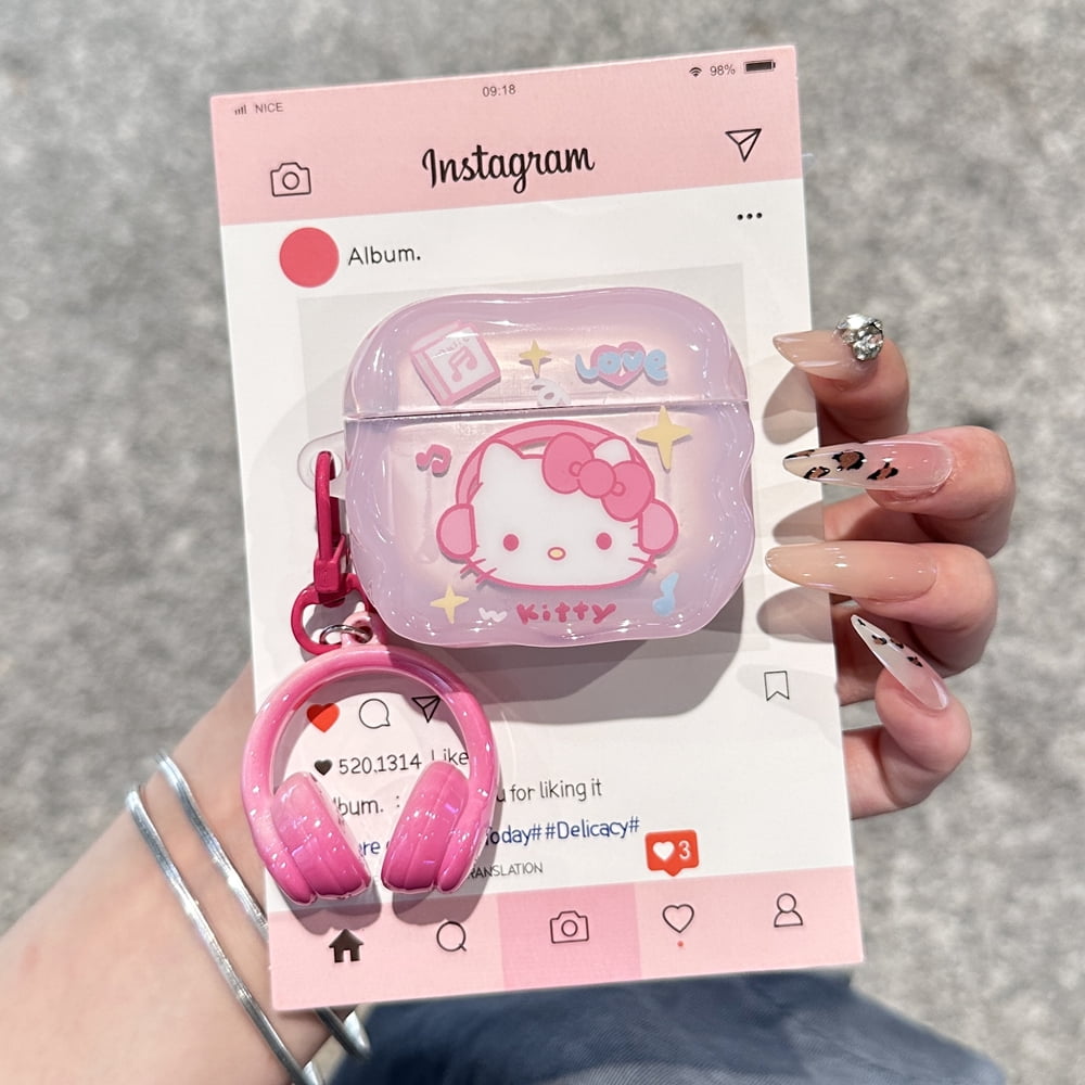 Cute Styles Sanrio Melody Kuromi Hello Kitty Anti-drop Headphones Cover Cartoon For Airpods 4 3 ...