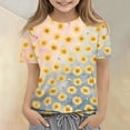 Cute Summer Tops for Kids Girls Size 7 Soft Casual Short Sleeve Crew ...