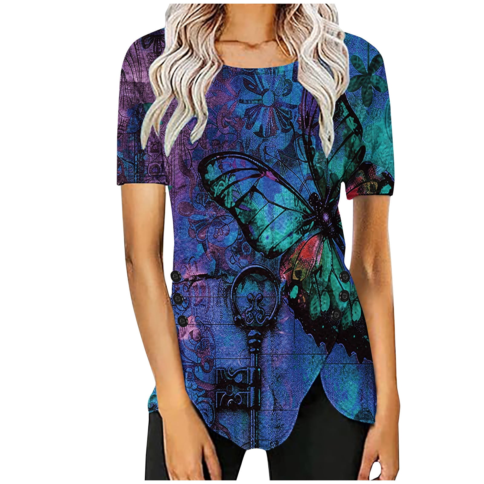 Cute Summer Tops for Women Trendy Work Out Shirts Gym Loose Cotton Tank ...