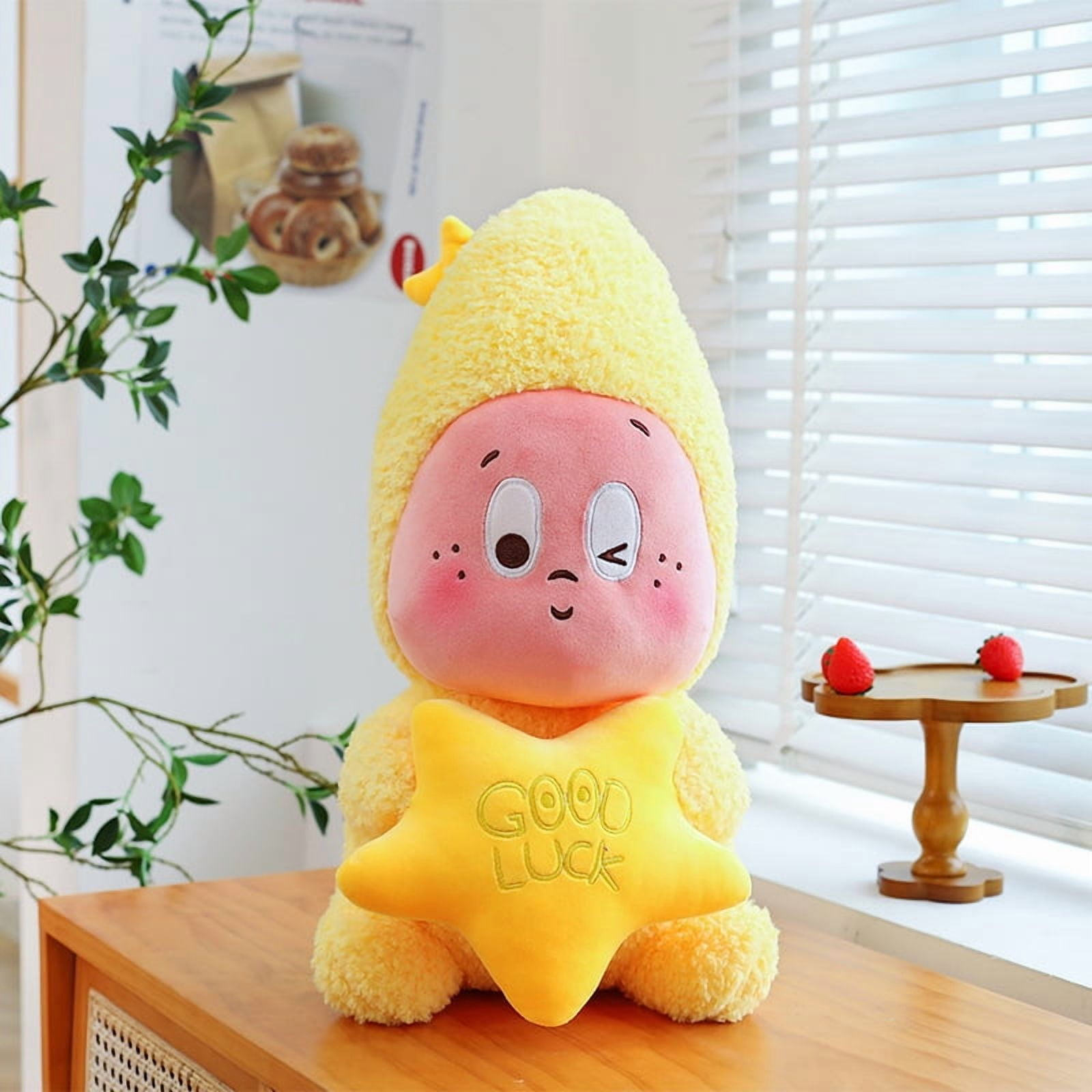 Cute Sun Plush Toy 40cm - Soft Yellow Sun Doll with Blush Face ...