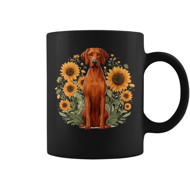 Cute Sunflowers Rhodie Dog Lover Coffee Mugs - Walmart.com