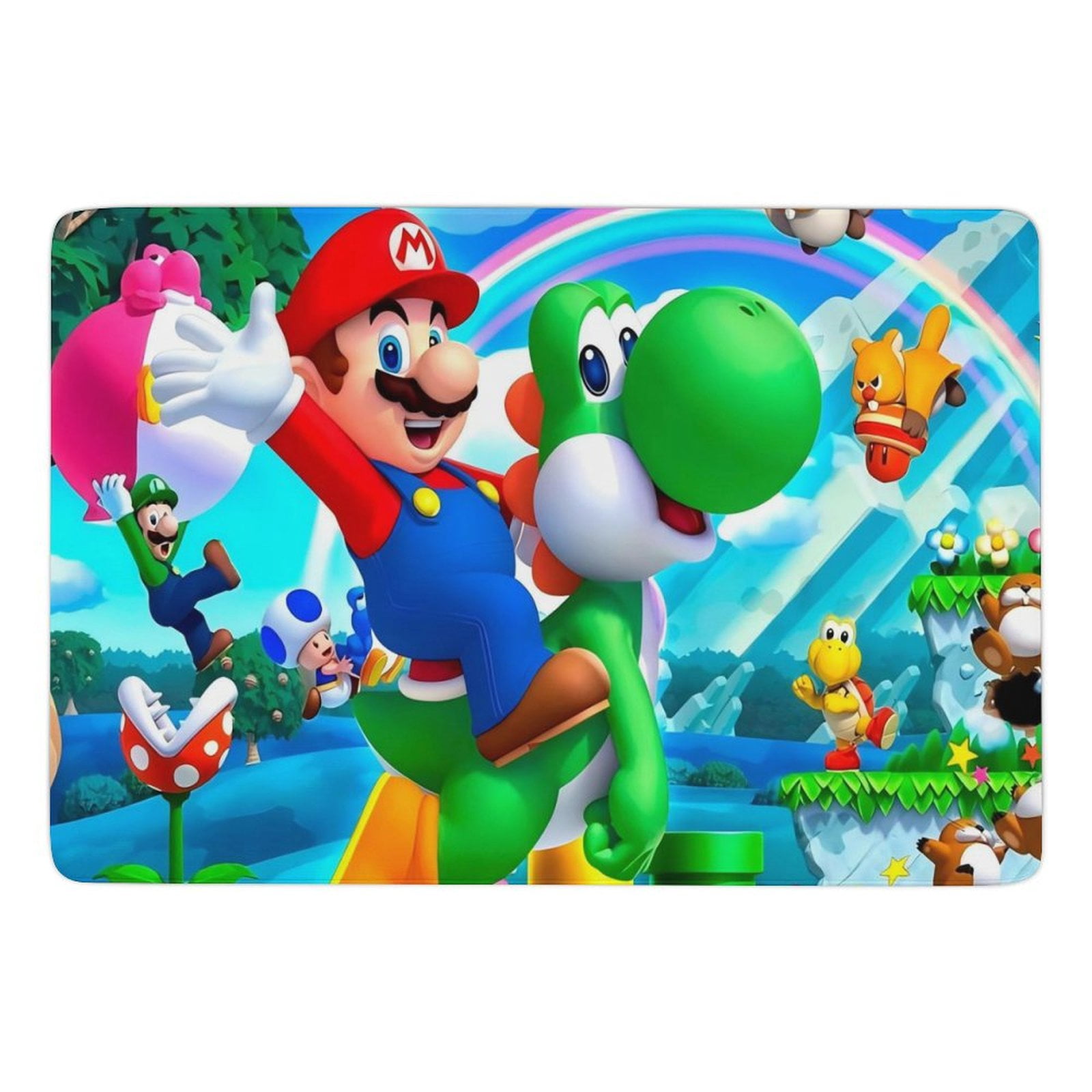 Cute Super Mario Area Rug Movie Cartoon Character Rug Modern Cartoon ...