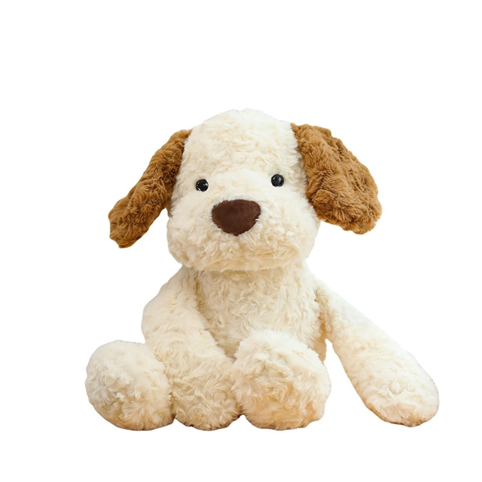 Cute Super Soft Plush Puppy Doll - Adorable Round Beige Body With Brown ...