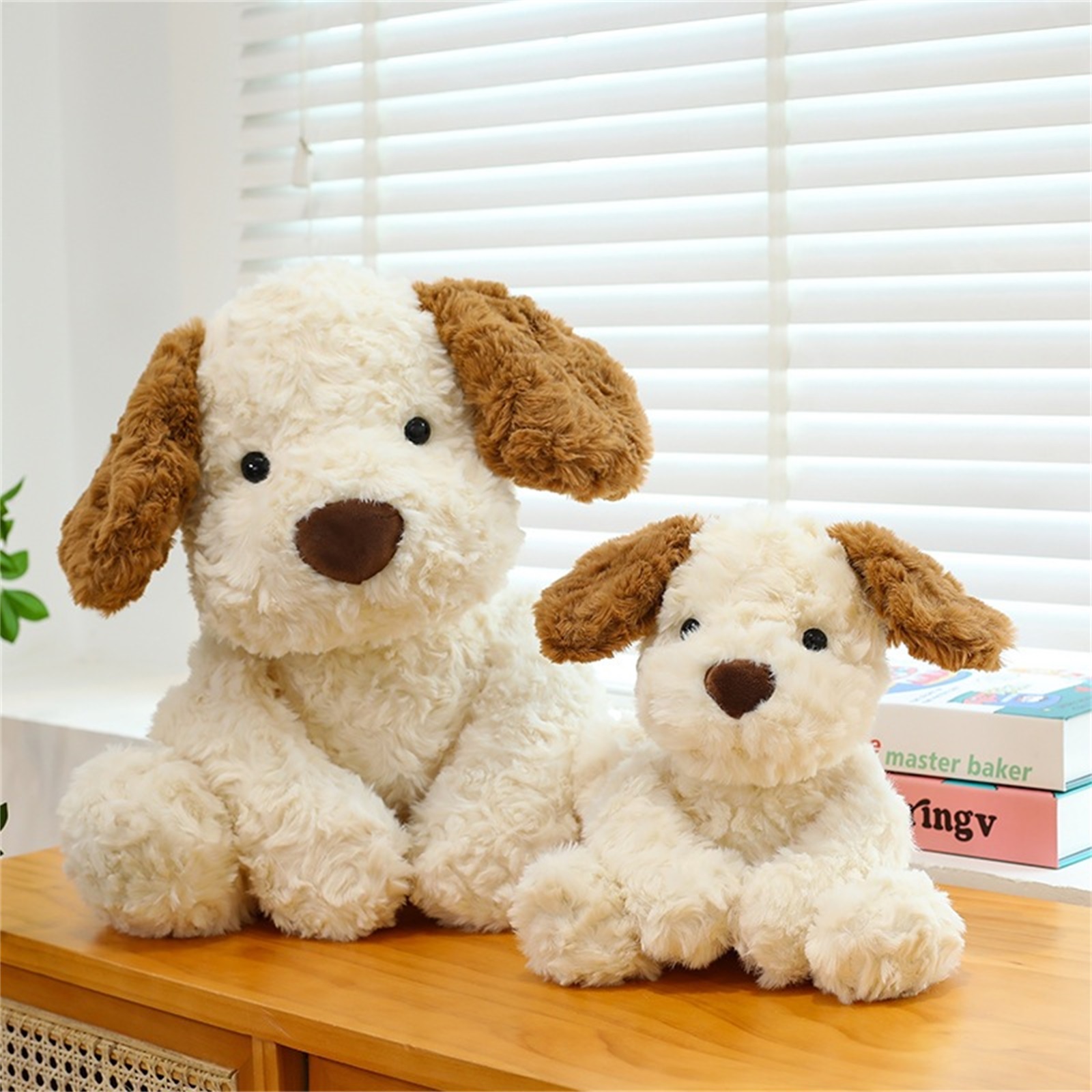 Cute Super Soft Plush Puppy Doll - Adorable Round Full Shape With Brown ...