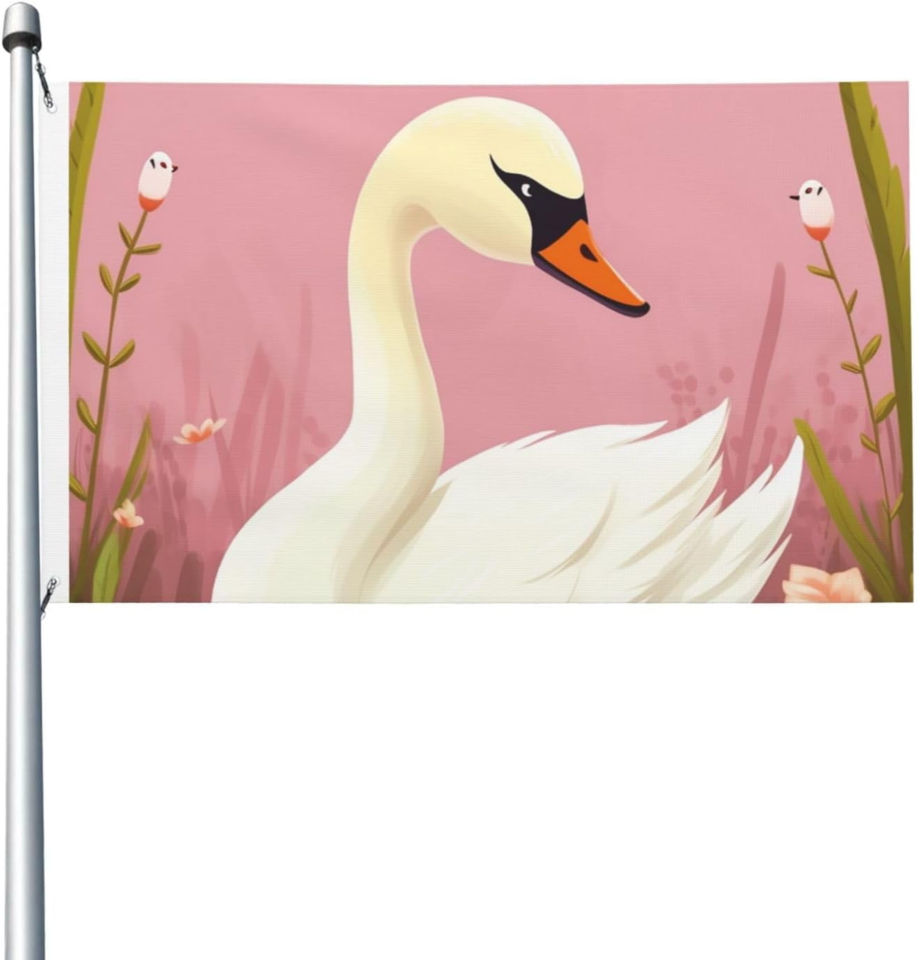 Cute Swan Flag 3x5 ft Garden Flag Outside Yard House Flag Funny Party ...