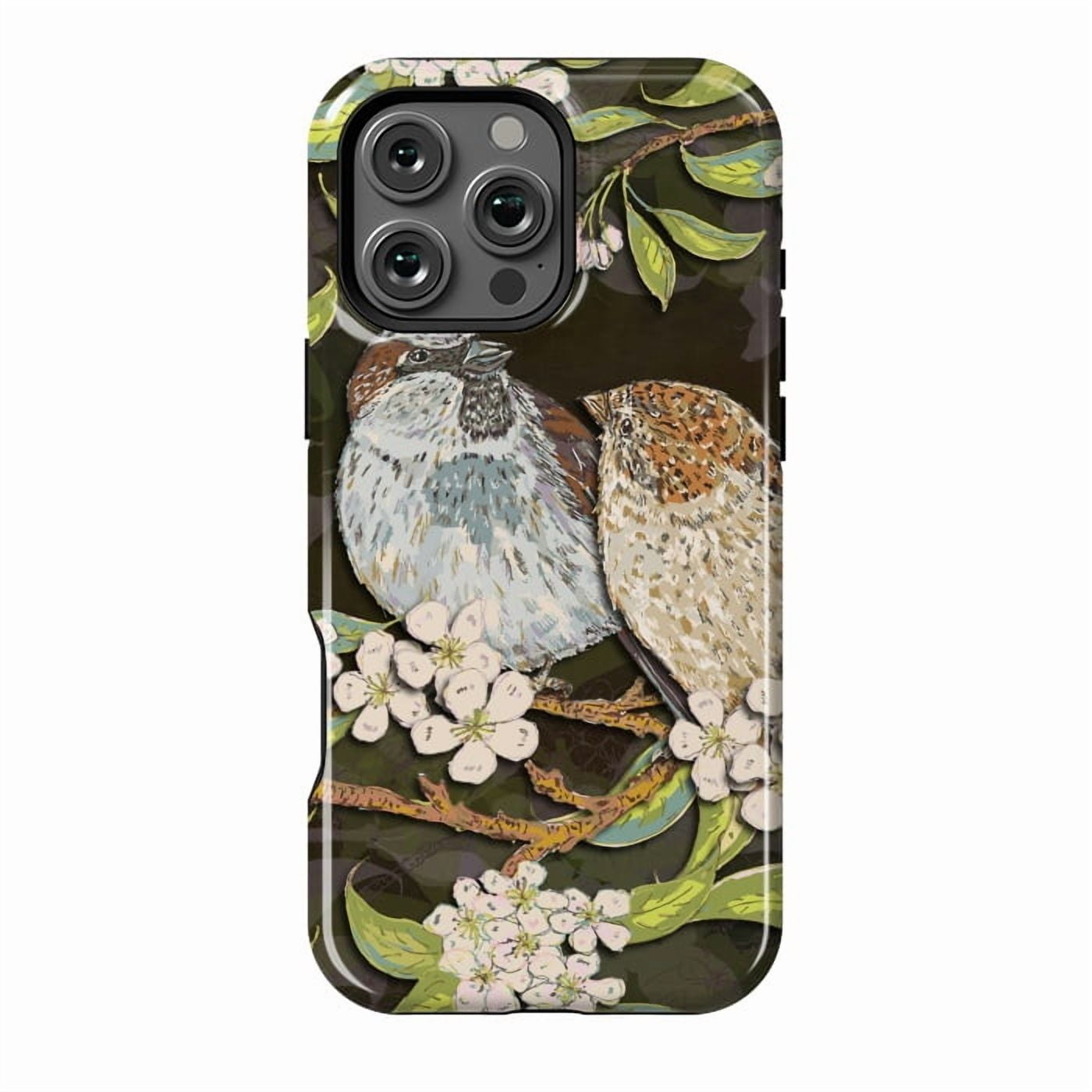 Cute Sweet Sparrows Birds Phone Case for iPhone 11 12 13 14 15 16 Pro ...