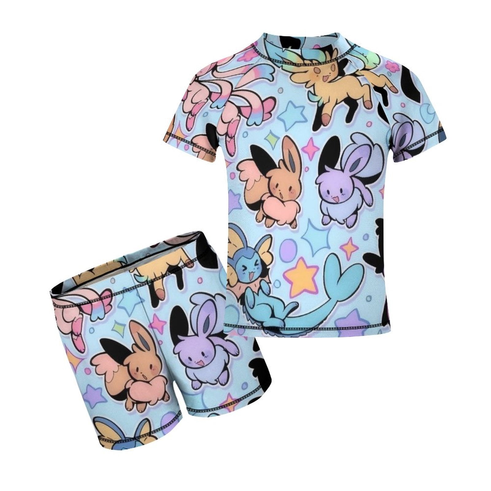 Cute Swimsuit Pokemon Girls Boys Swimwear Beautiful Strap Swimsuit Sets ...