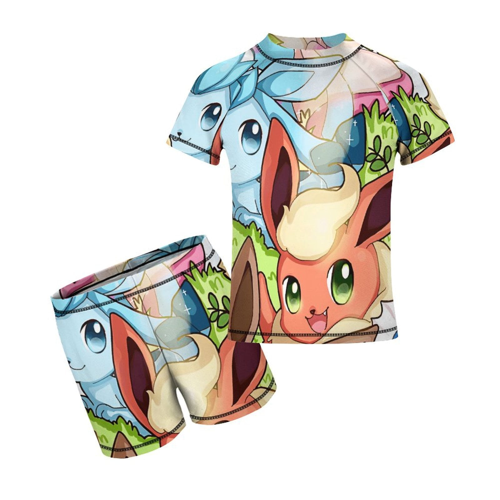 Cute Swimsuit Pokemon Girls Boys Swimwear Beautiful Strap Swimsuit Sets ...