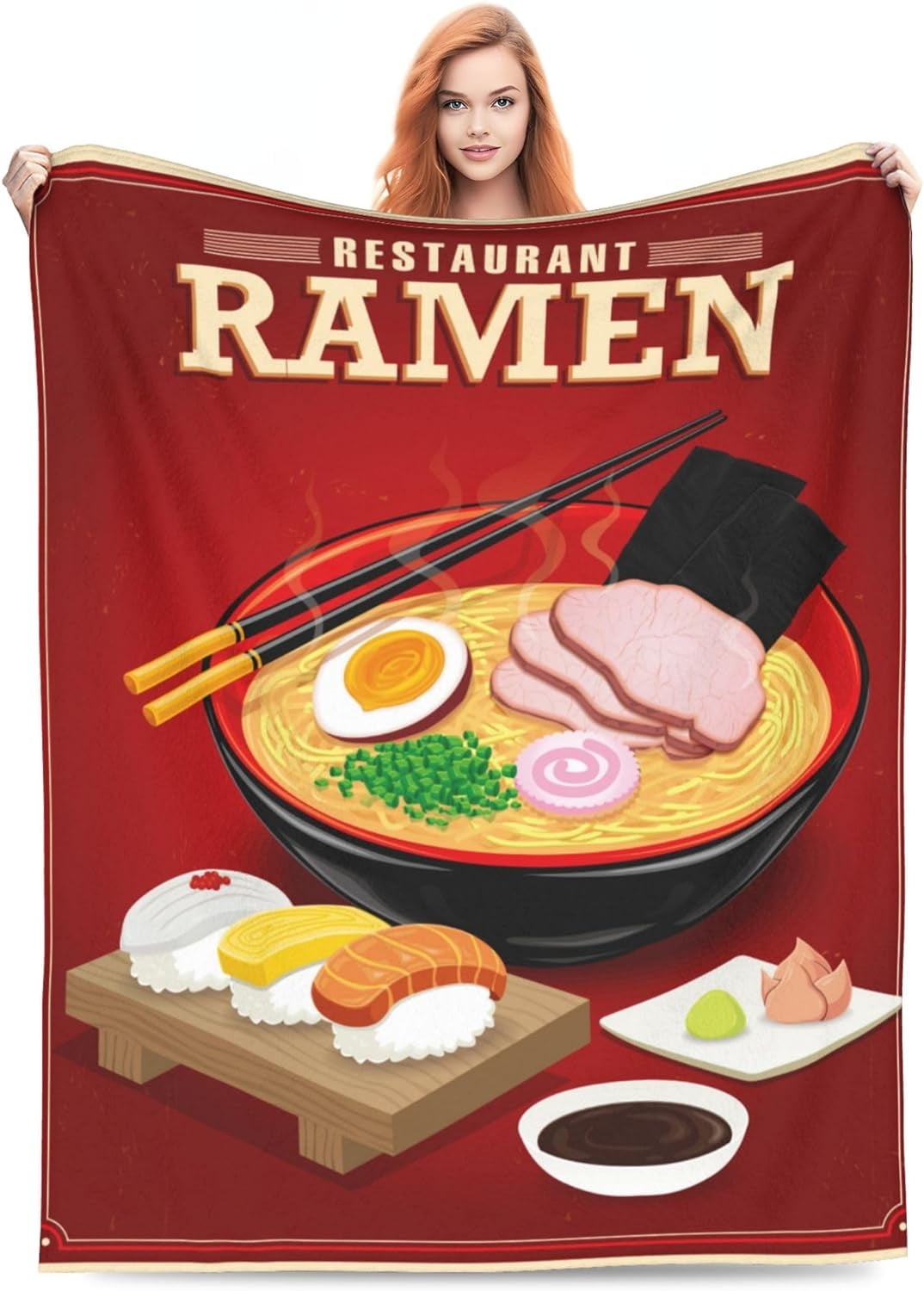 Cute Taco Throw Blanket Gifts for Kids Adults Soft Warm Lightweight ...