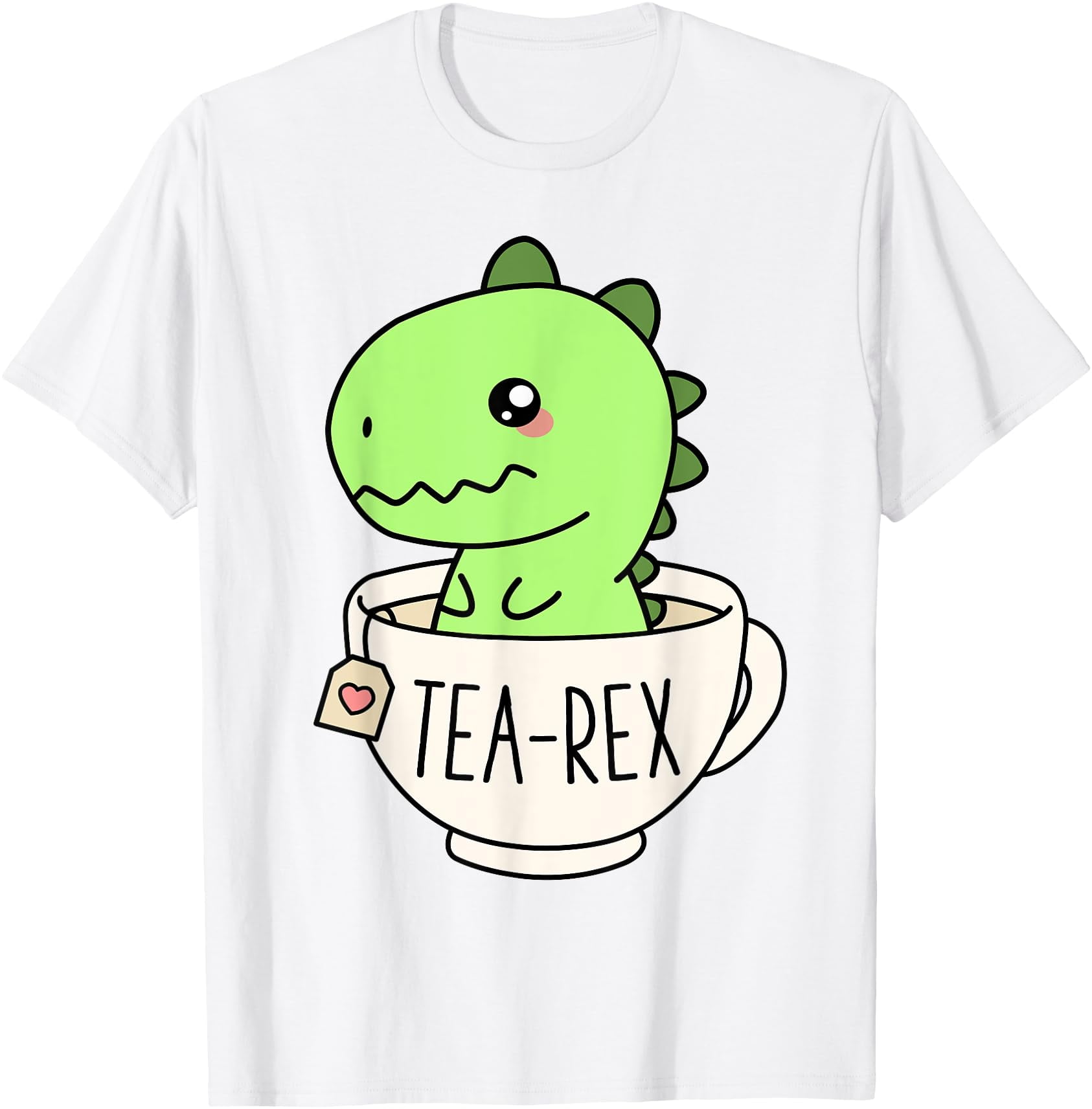 Cute Tea-Rex T-Rex Dinosaur Kawaii Funny Dino Pun Unisex T-Shirt for ...
