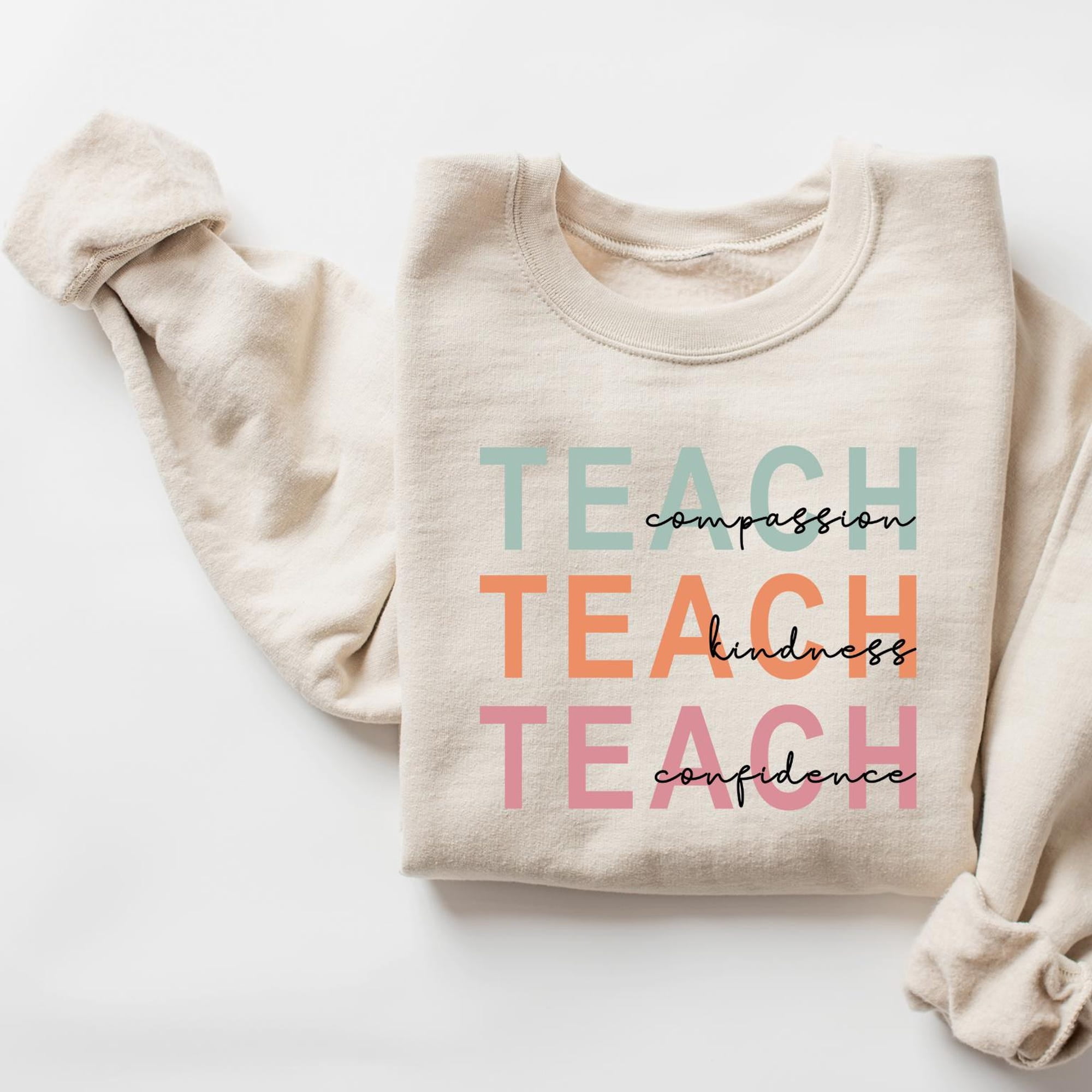 Cute Teach TShirt Teach Compassion Kindness Confidence TShirt Teacher ...