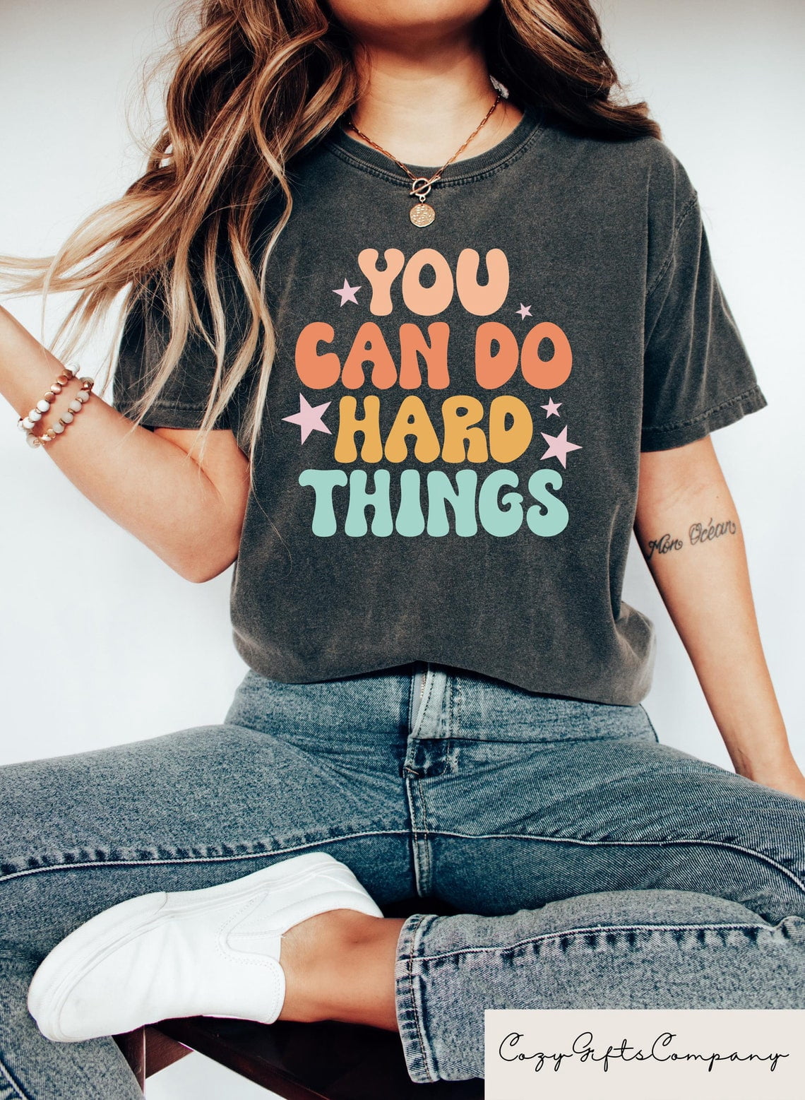 Cute Teacher Shirt, You Can Do Hard Things, Teacher Appreciation Gift ...