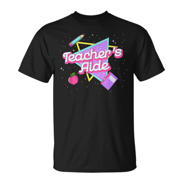 Cute Teacher's Aide 80's 90's Back To School T-Shirt, Retro Throwback ...