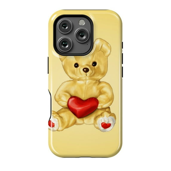 Cute Teddy Adorable Plush Bear Cartoon Graphic Phone Case with iPhone ...