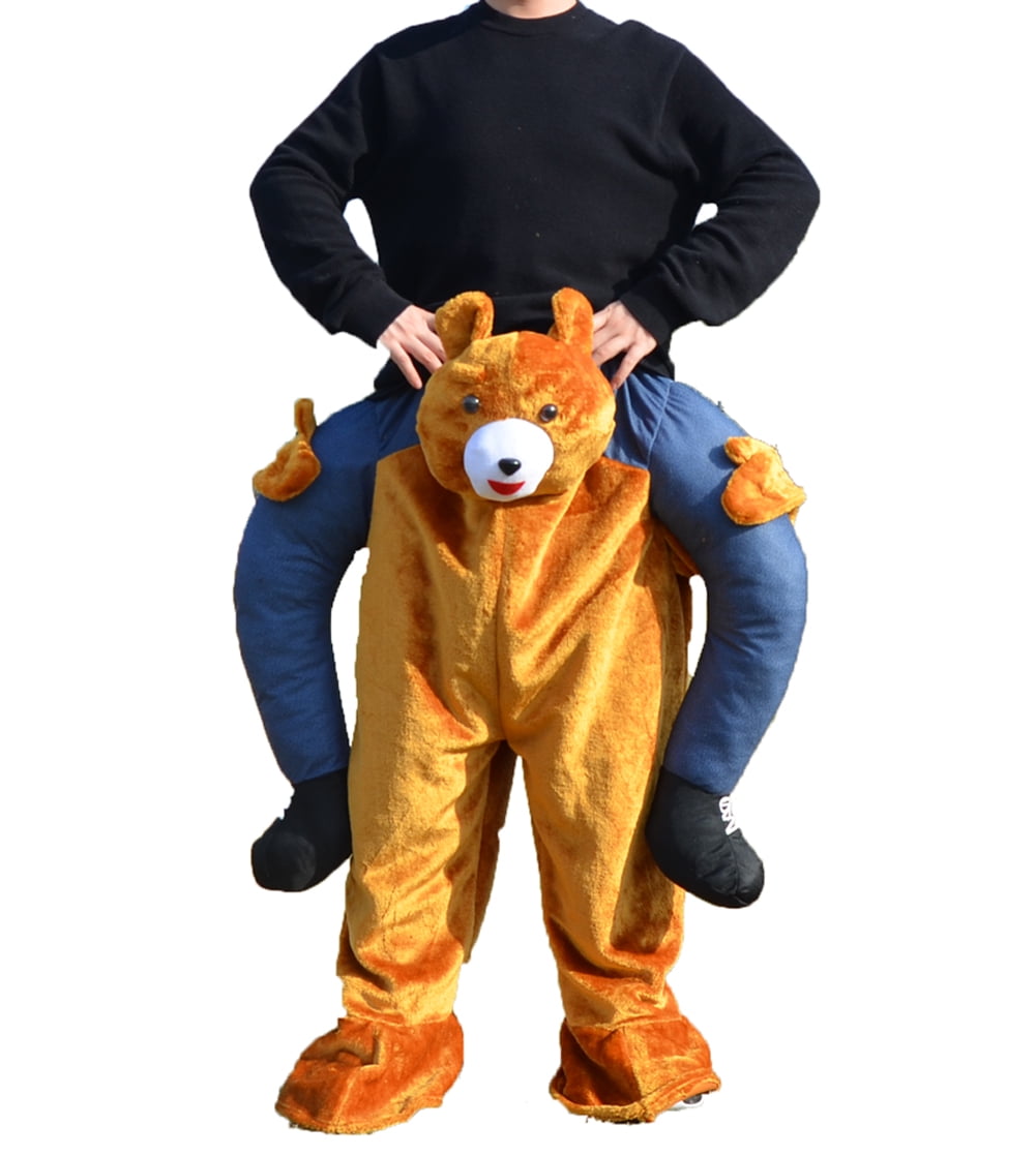 Cute Teddy Bear Carry Ride On Me Bear Mascot Costume - Walmart.com