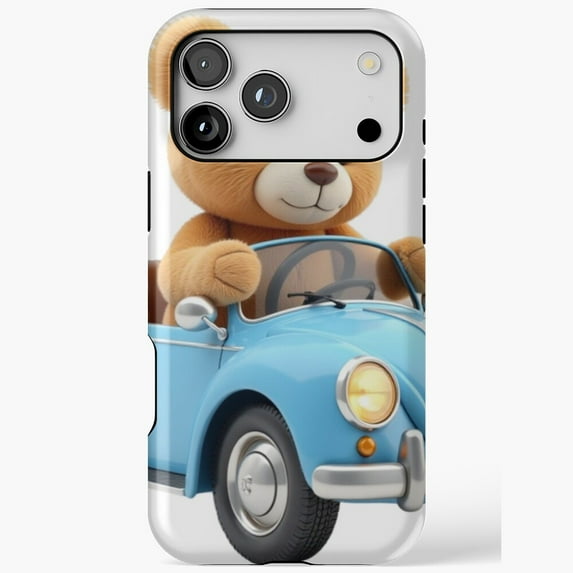 Cute Teddy Bear Driving Car Cartoon Protective and Compatible iPhone 11 ...