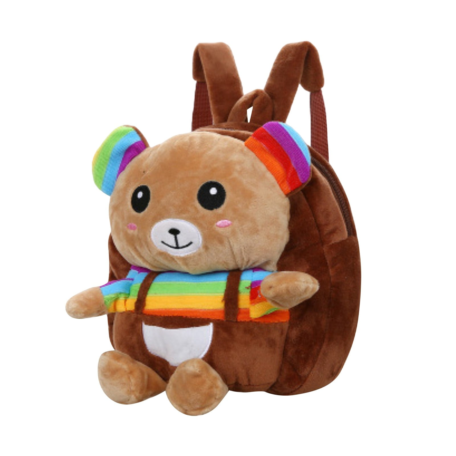 Cute Teddy Bear Shcool Bags - Mini Fluffy Teddy Bear Plush Backpack ...