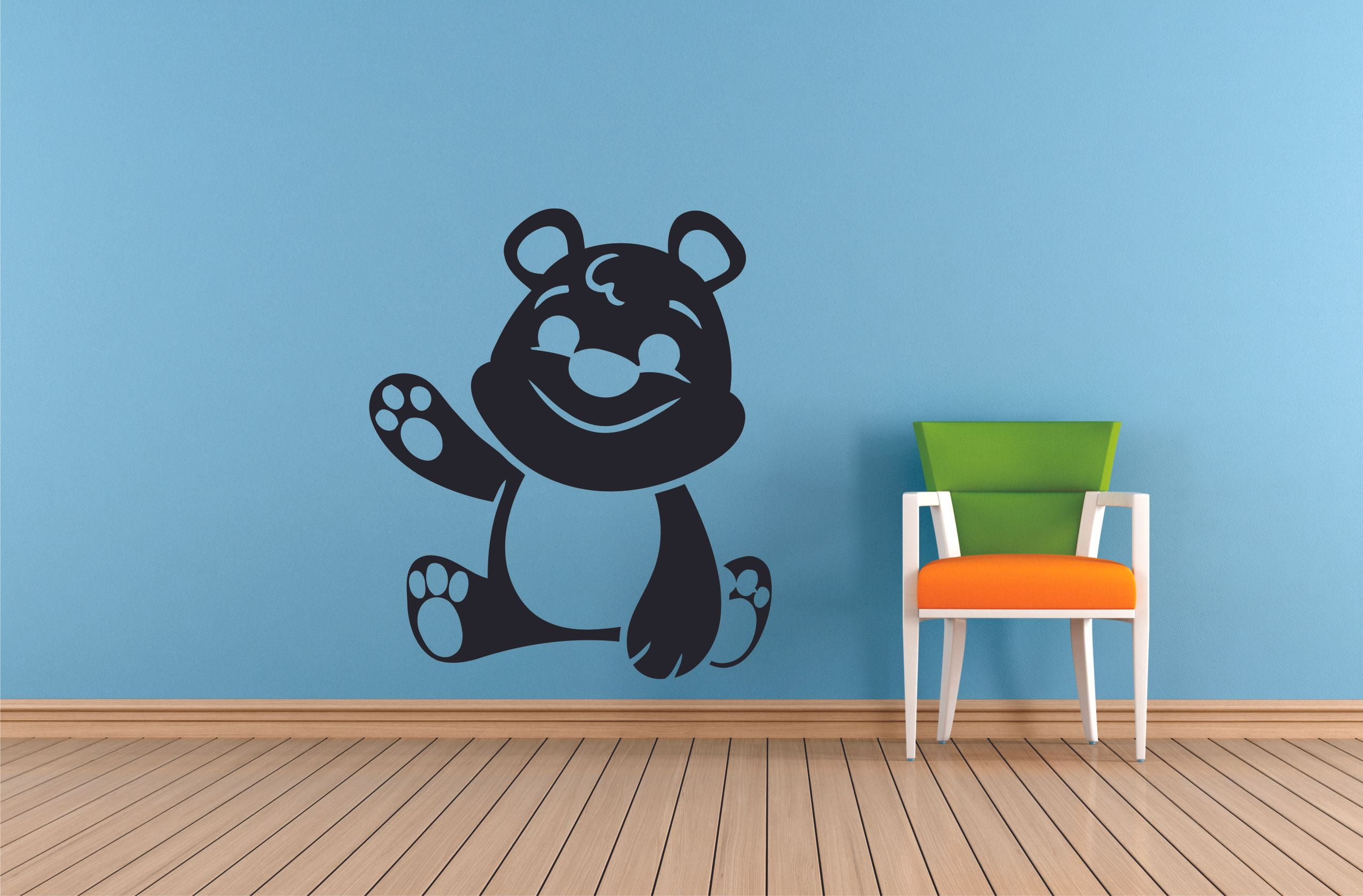 Cute Teddy Bear Stuffed Toy Toys Bears Cuddle Cartoon Wall Sticker Art ...