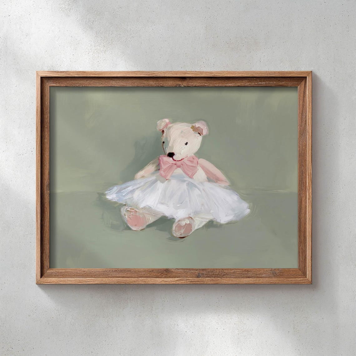 Cute Teddy Bear with Pink Bow Vintage Nursery Adorable Ballet Tutu Soft ...
