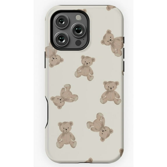 Cute Teddy Bears Cartoon Animal Pattern iPhone 11–16 Pro Max Compatible ...