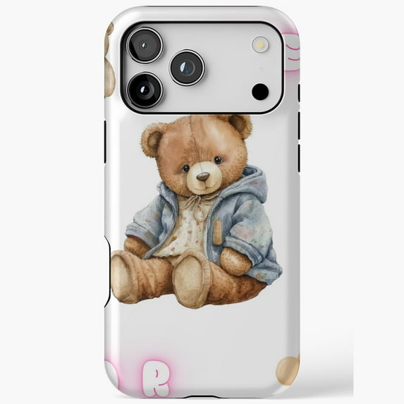 Cute Teddy Bears Cartoon Illustration Protective and Compatible iPhone ...