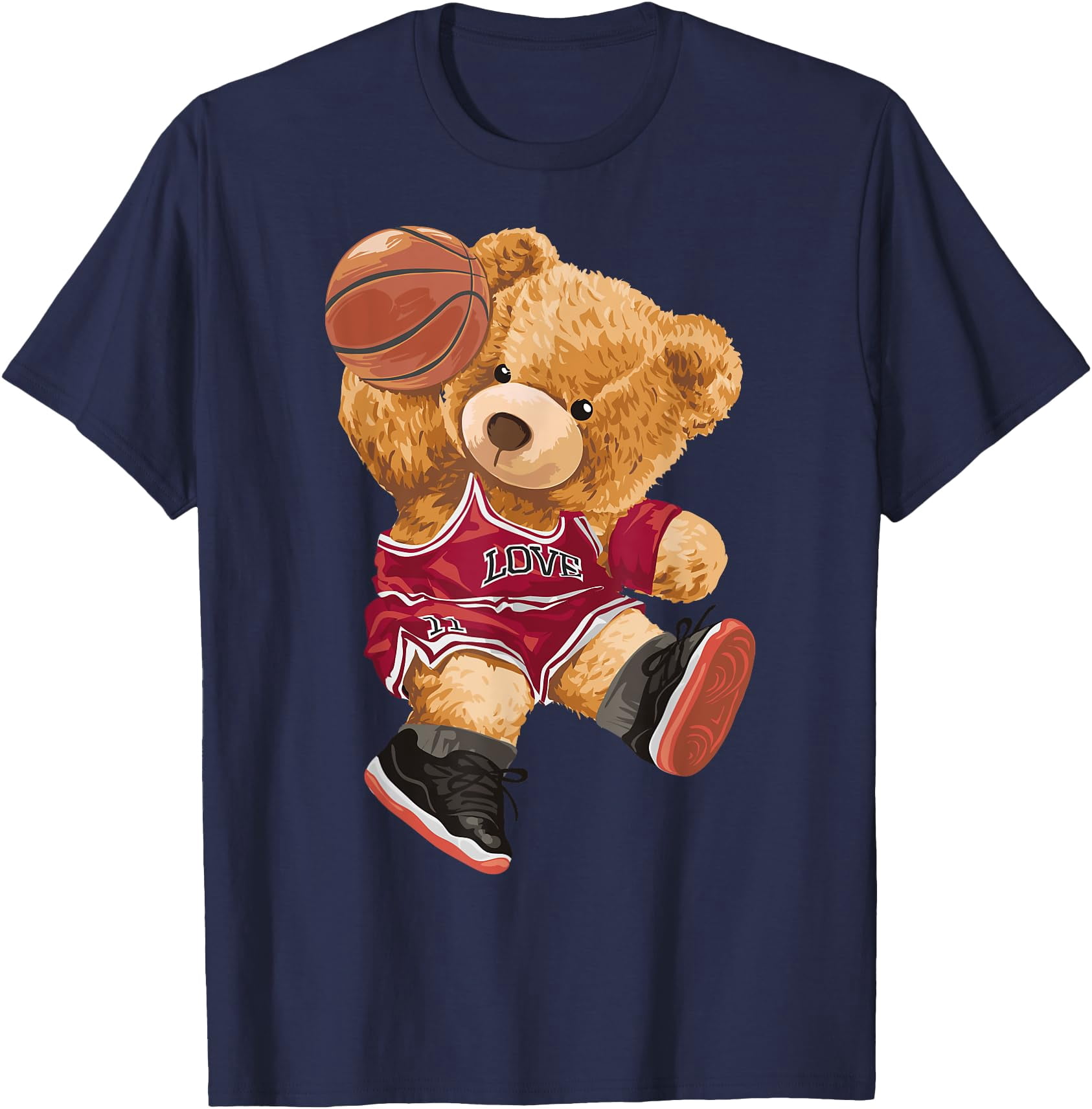 Cute Teddy bear playing basketball T-Shirt,Purple Color,Size YouthXL ...