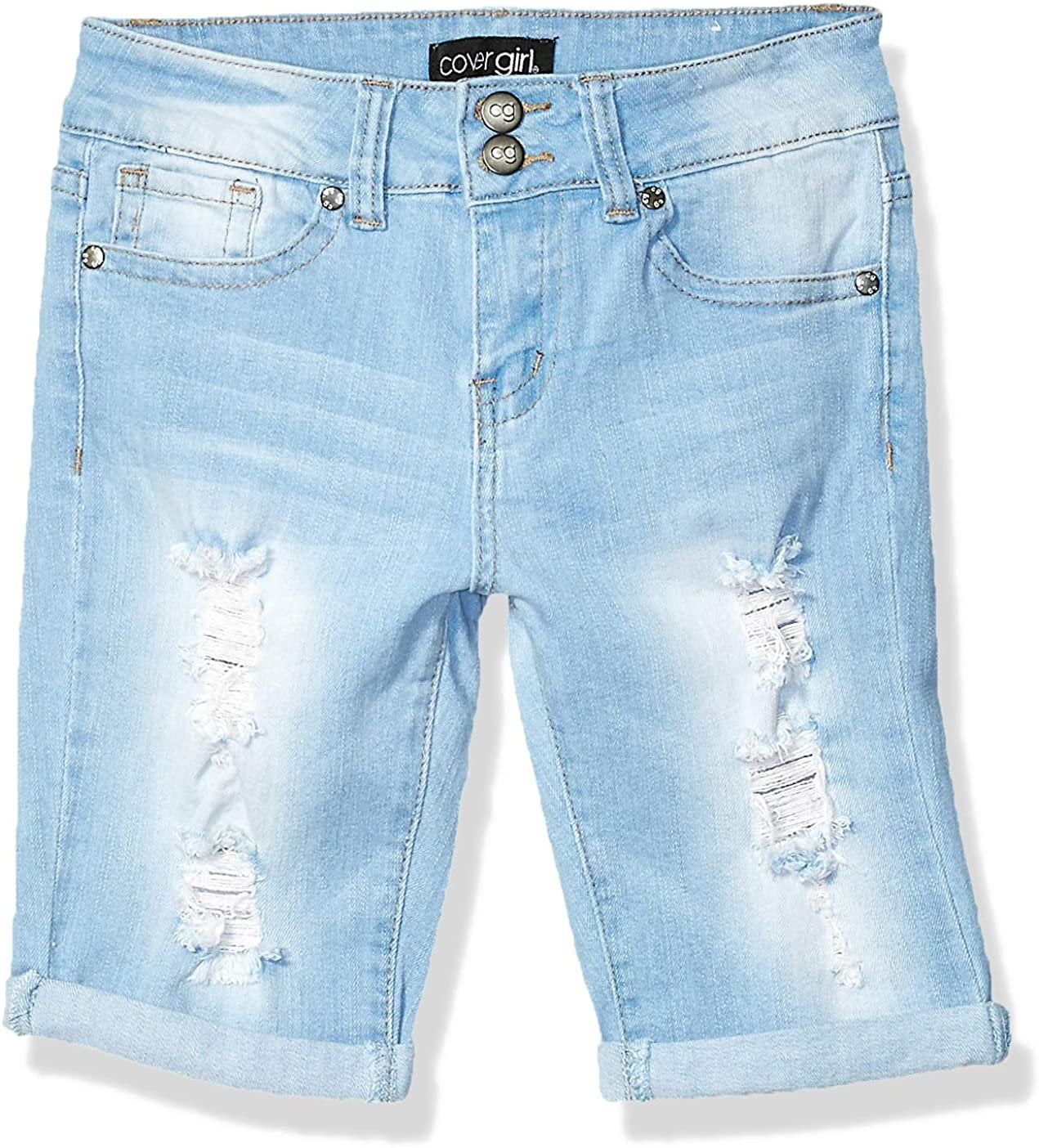 Cute Teen Girl Ripped Bermuda Shorts Distressed Destroyed Juniors Plus ...