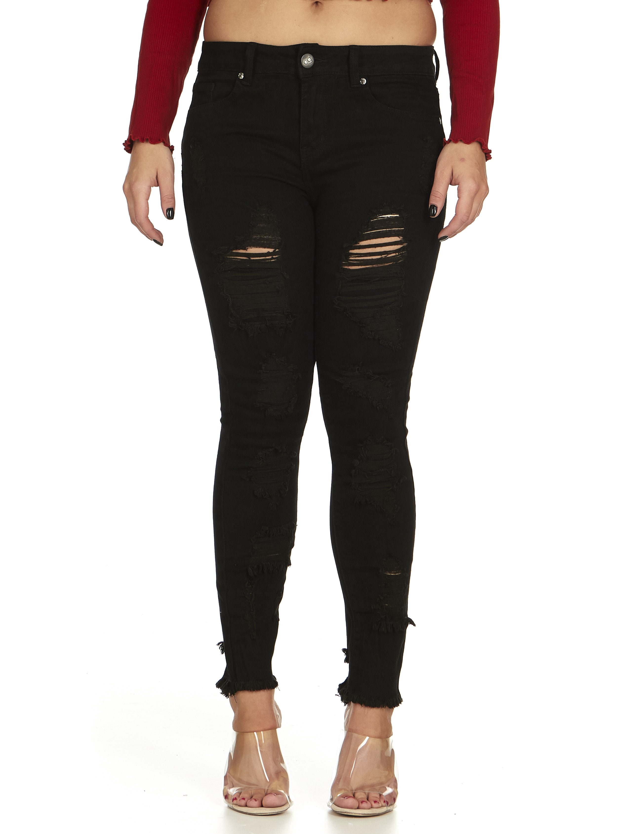 Cute Teen Girl Teen Girls's Distressed Torn Plus Size Skinny Jeans ...