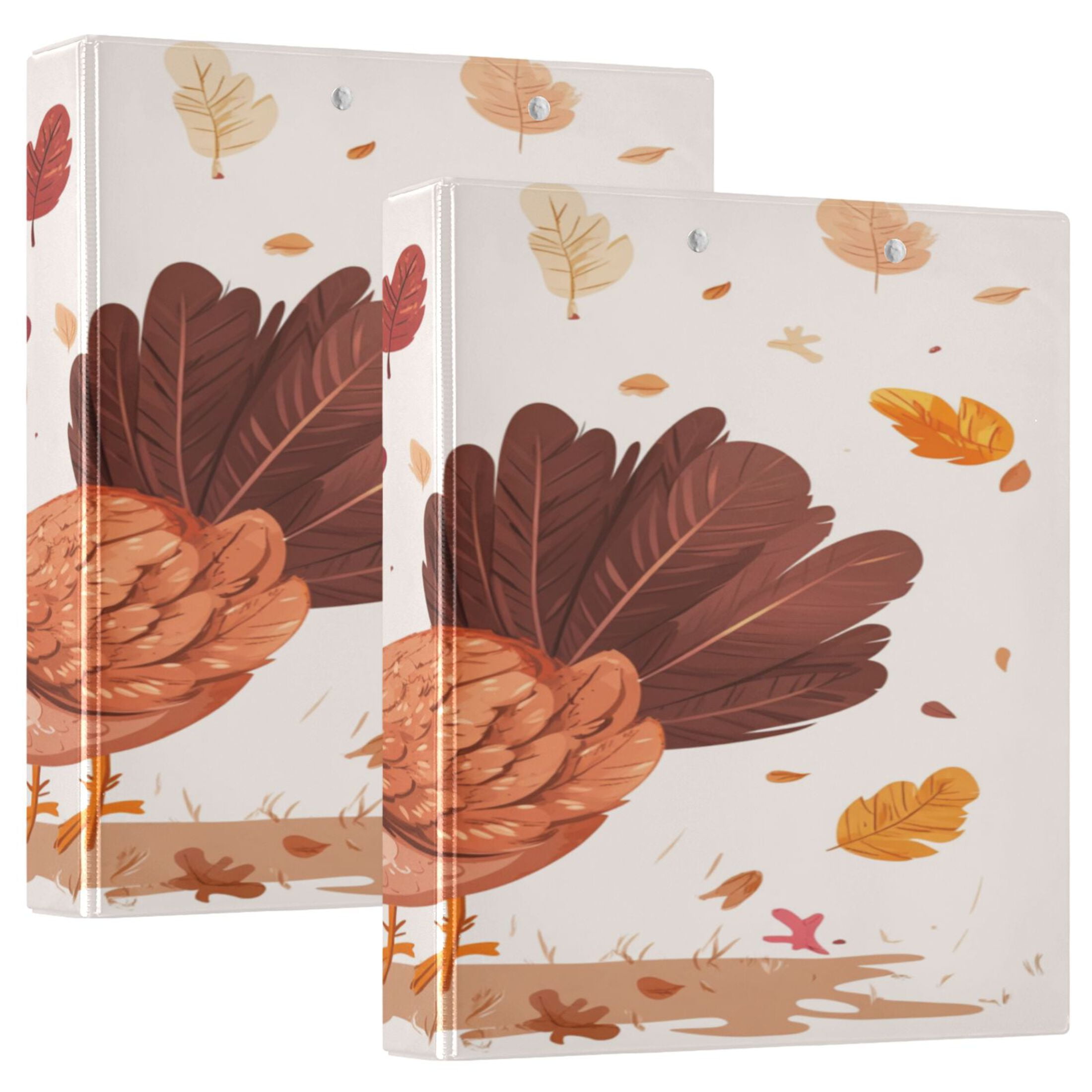Cute Thanksgiving Day Turkey 3 Ring Hardcover Binders 1.5in Round Rings ...