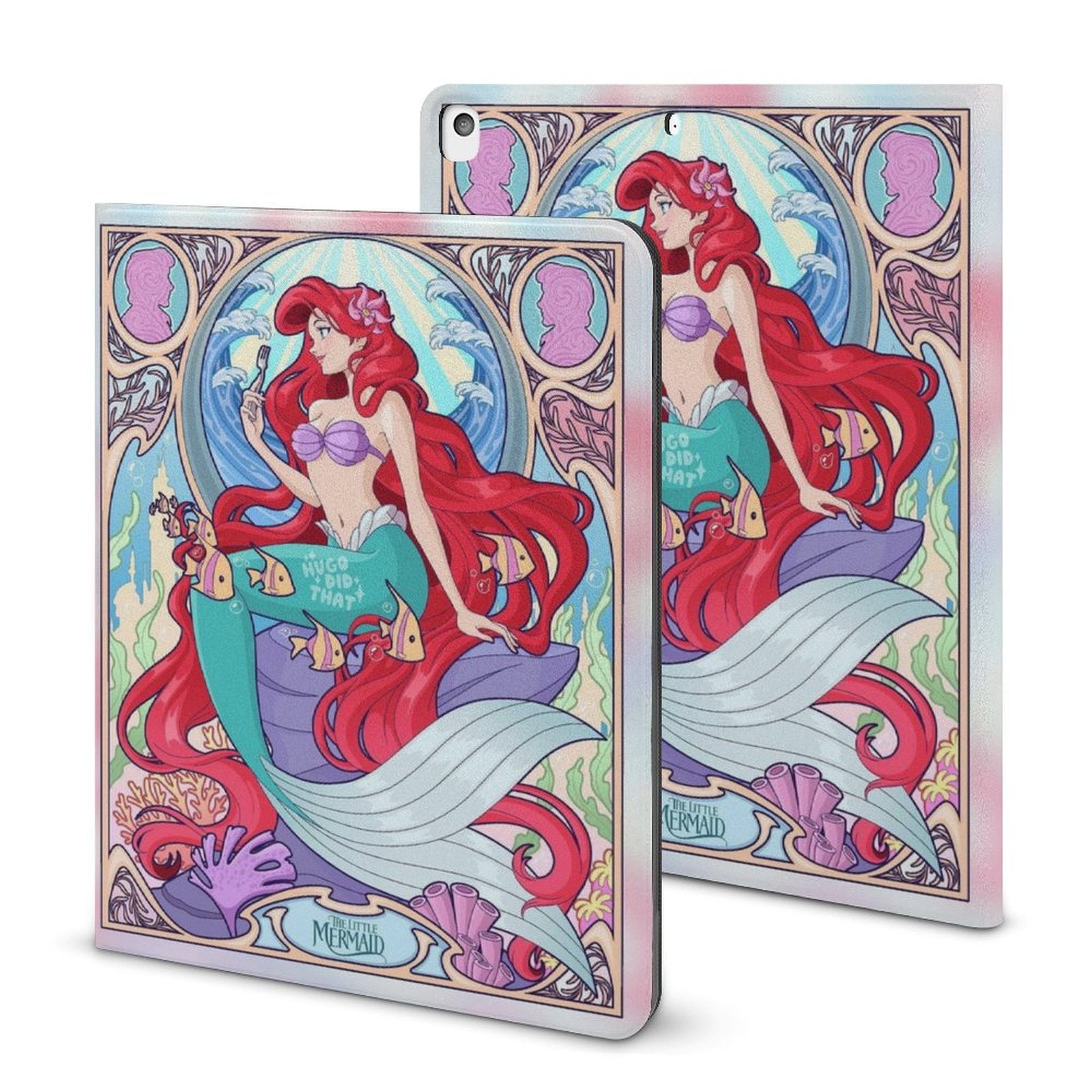 Cute The Little Mermaid Cartoon Book Case for IPAD 2020 （10.2in ...