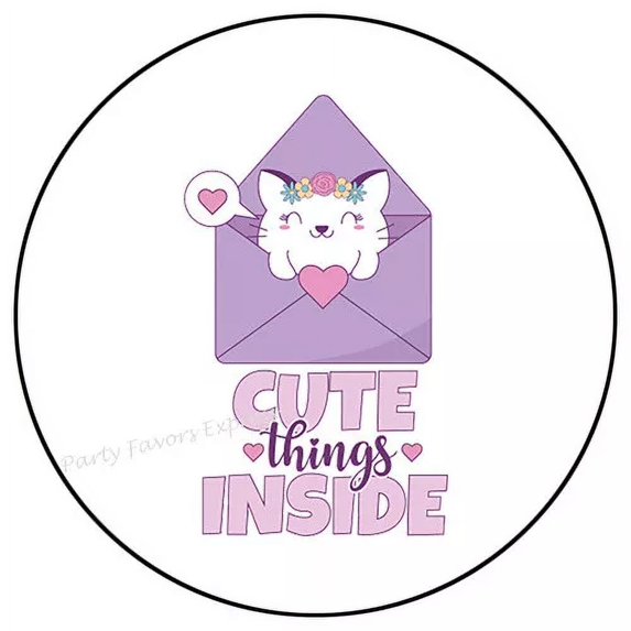 Cute Things Inside Cat Stickers Party Favors Phone Decal Water Bottle ...