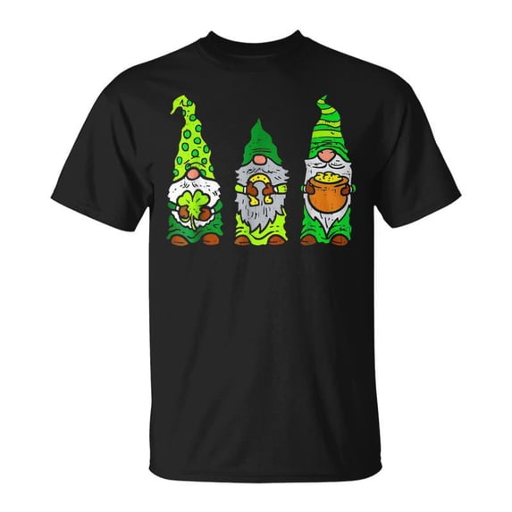 Cute Three Gnome Shamrocks Saint Patricks Day Men Women TShirt ...