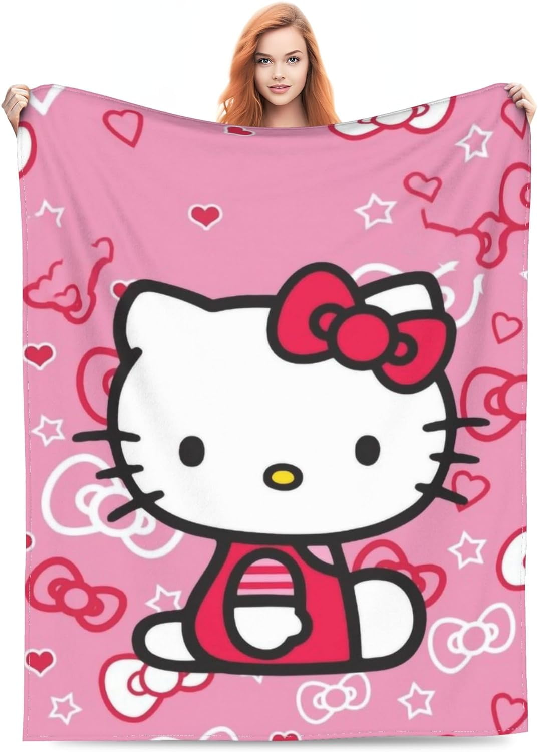 Cute Throw Blanket for Women Girl Kawaii Super Soft Flannel Blanket ...