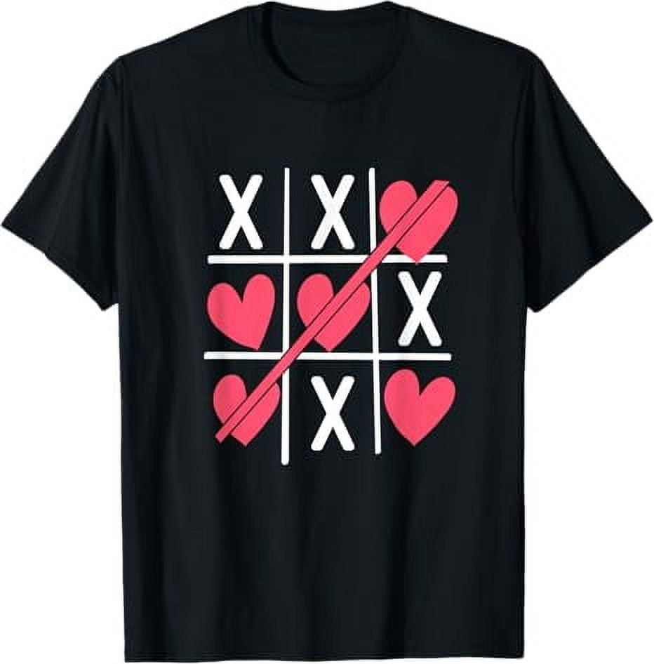 Cute Tic Tac Toe Boys Girls Love Hearts Valentines Day T-Shirt ...