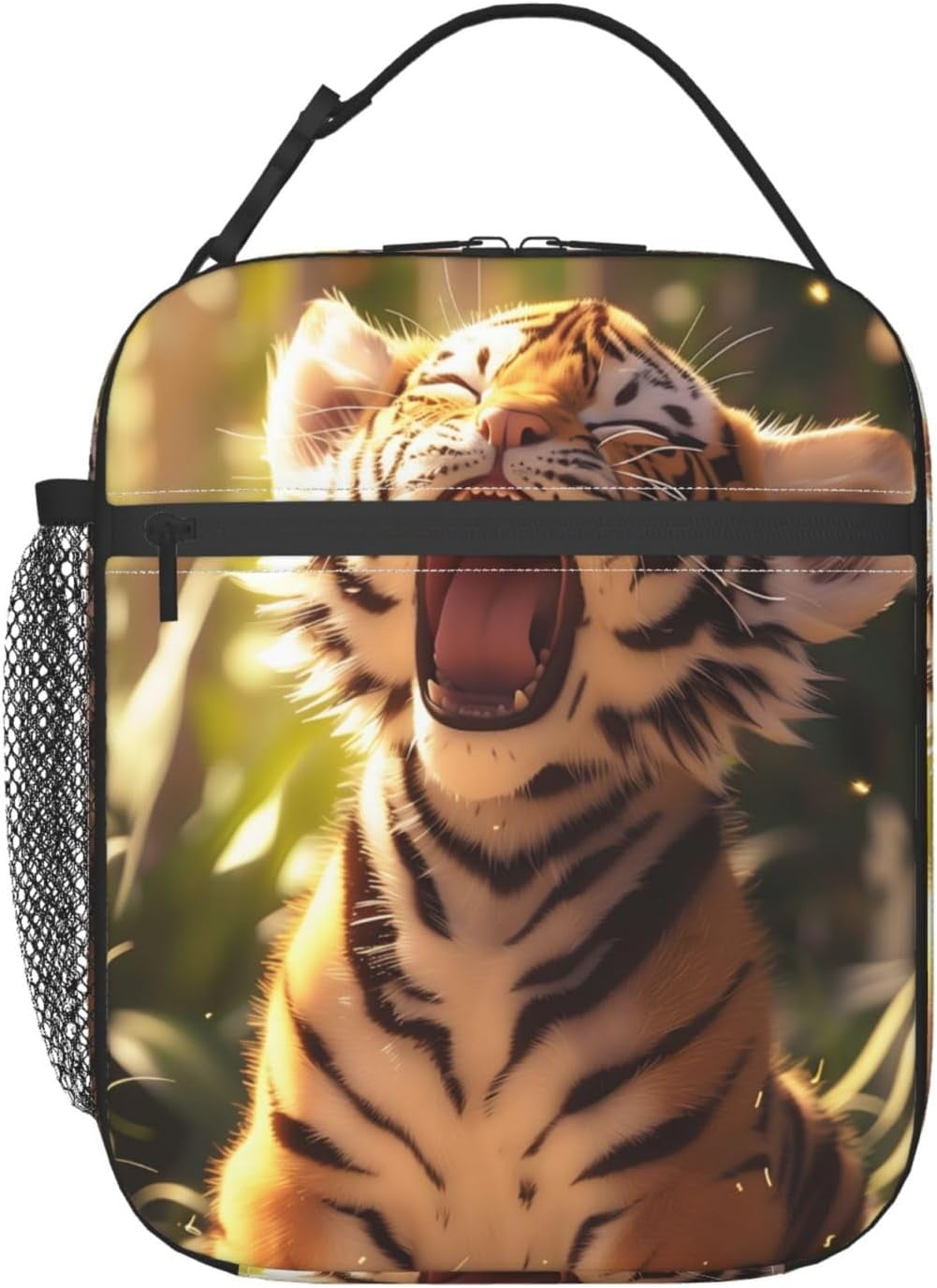 Cute Tiger Cub Lunch Box for Women Adults Insulated Cooler Polyester ...