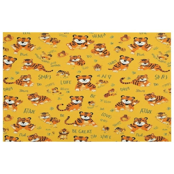 Cute Tiger Pattern Fabric Adult Home Decor Bedroom Living Room Crystal ...