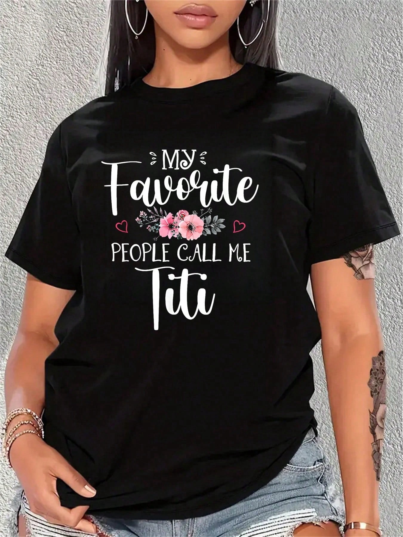 Cute Titi Shirt My Favorite People Call Me Titi Women's Funny Floral ...