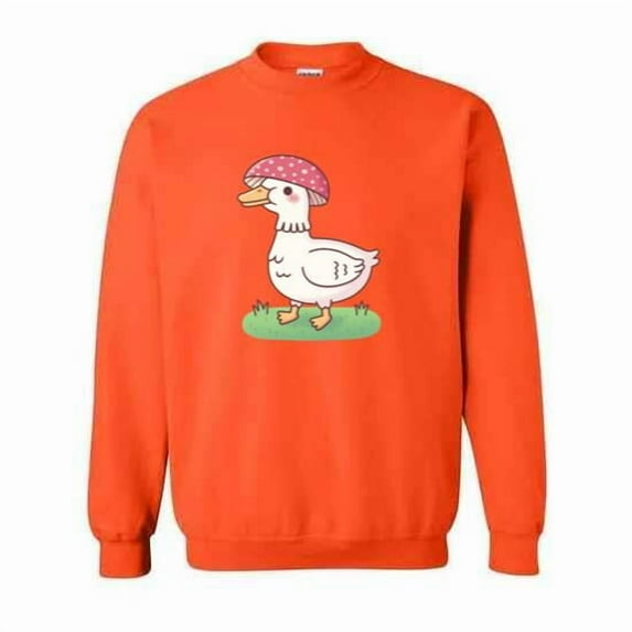Cute Toadstool Mushroom With A Duck Funny Themed Art Unisex Sweatshirt ...